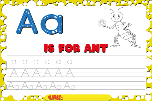 Alphabet Letter Tracing and Handwriting Worksheets Uppercase Lowercase ...