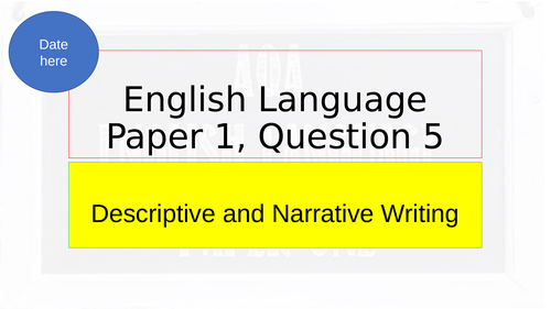 English Language Paper 1, Creative Writing | Teaching Resources