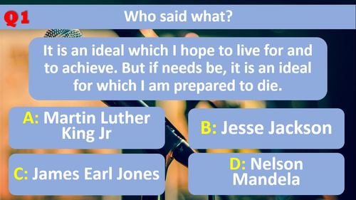 Black History Month Quiz | Teaching Resources