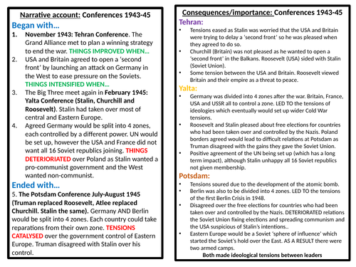 2022 Cold War Narrative/Consequence Cards WHOLE COURSE ANSWERS ...