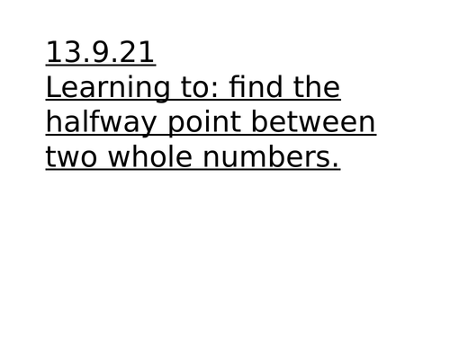 Y6 Maths: Find the midway point | Teaching Resources