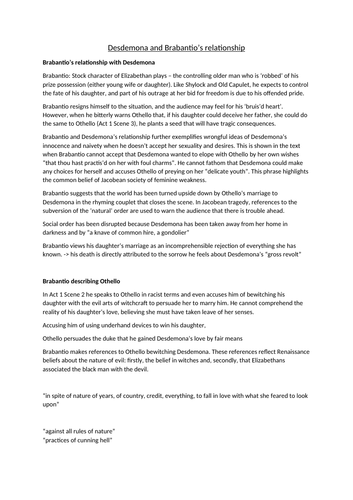 A Level English Literature Othello Relationship Summaries | Teaching ... A Level English Literature Othello Relationship Summaries | Teaching ...