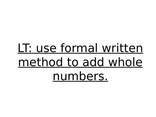 Y6 Maths: Addition up to 4-digits (formal written method) | Teaching ...