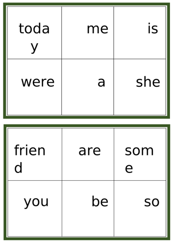 Year one common exception words bingo | Teaching Resources
