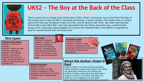 Boy at the back of the Class Knowledge Organiser | Teaching Resources