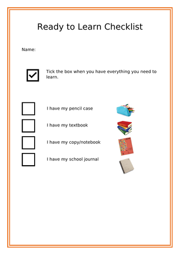 Free 'Ready to Learn' Checklist | Teaching Resources