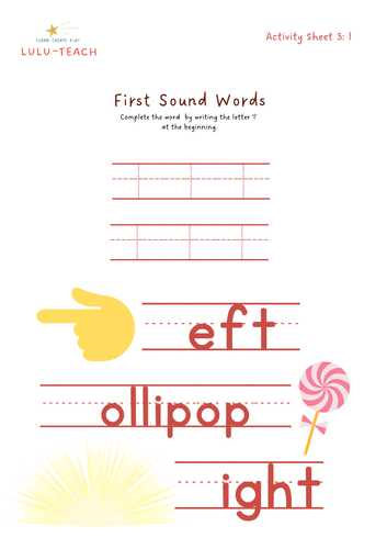'L' sound phonics activity sheets | Teaching Resources