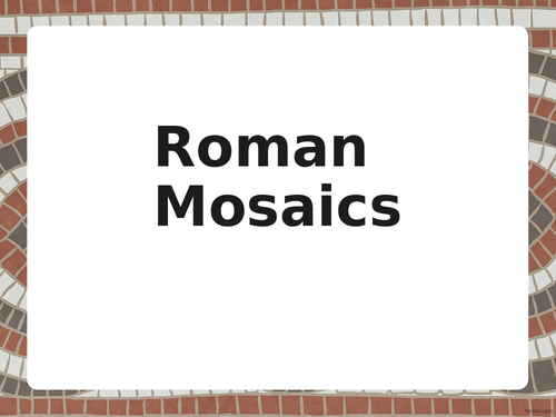 LKS2 Roman Mosaics Art - Introduction and Lesson 1 | Teaching Resources