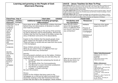 Years 1 to 4 Complete Year's Religious Studies R.E. Planning | Teaching ...