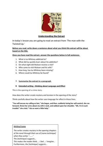 Crime Writing: Fiction Unit (8 Lessons) | Teaching Resources