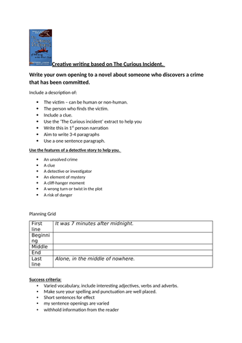 Crime Writing: Fiction Unit (8 Lessons) | Teaching Resources