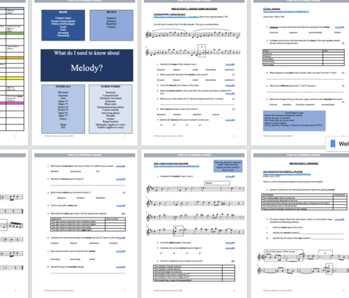 EDUQAS/WJEC Year 10 GCSE Music Listening Course - suitable for all exam ...