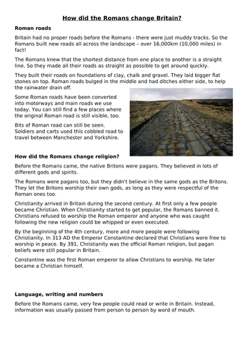 Roman Britain | Teaching Resources