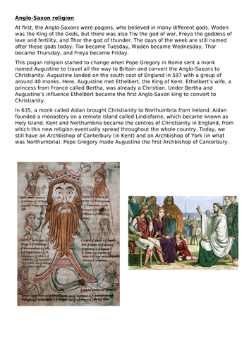 Anglo-Saxon religion | Teaching Resources