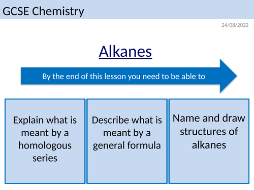 Homologous Series - Alkanes GCSE AQA | Teaching Resources Homologous Series - Alkanes GCSE AQA | Teaching Resources