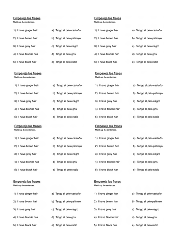 Y7 Spanish VIVA Hair Descriptions PPT | Teaching Resources