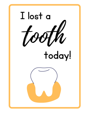 I lost a tooth today | Teaching Resources