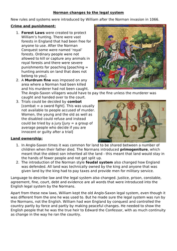Norman legal system | Teaching Resources