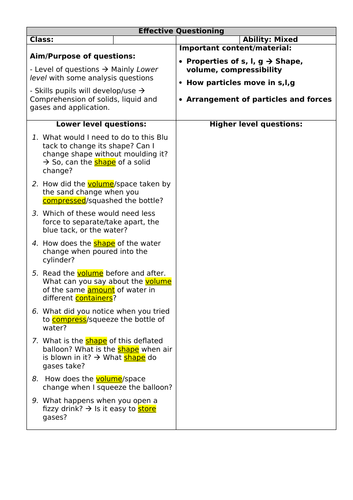 7G Particle theory | Teaching Resources