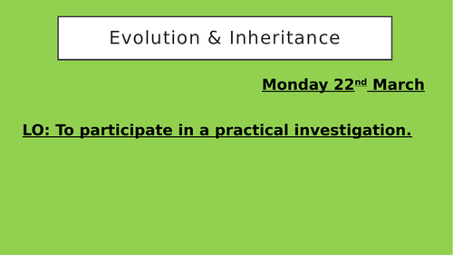 Evolution & Inheritance | Teaching Resources