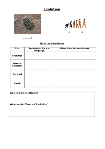 Evolution & Inheritance | Teaching Resources