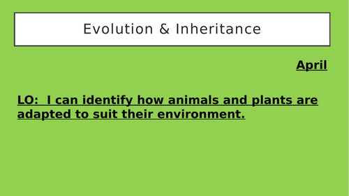 Evolution & Inheritance | Teaching Resources