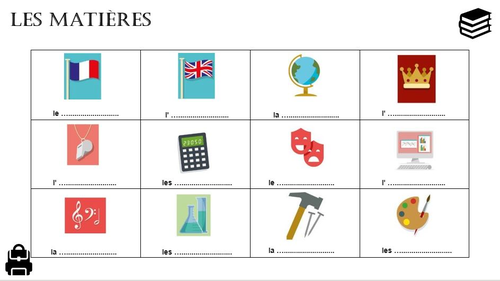 Les Matières - School Subjects in French Vocab introduction | Teaching ...