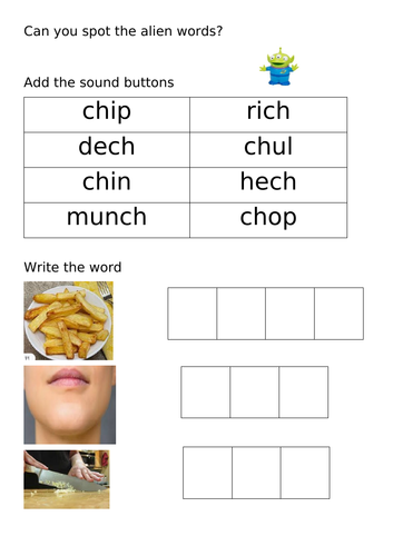 Ch Phase 3 Phonics Activity Reading & Writing | Teaching Resources