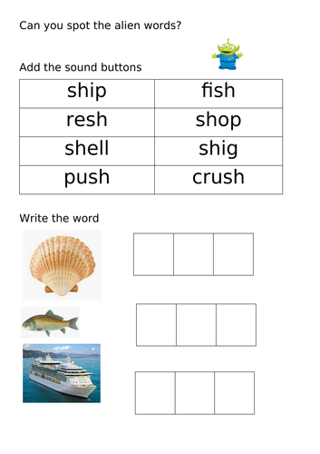 Sh Phonics Activity Phase 3 Reading & Writing | Teaching Resources