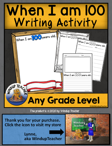 100th Day of School Writing Activity | Teaching Resources