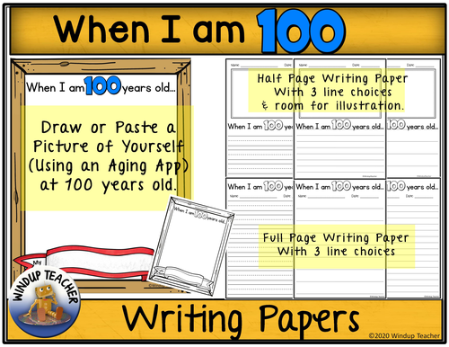 100th Day of School Writing Activity | Teaching Resources
