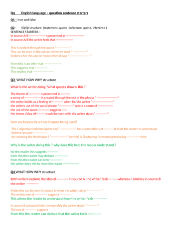 GCSE english language grade 9 material | Teaching Resources