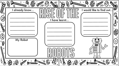 Robots Topic Front Cover | Teaching Resources