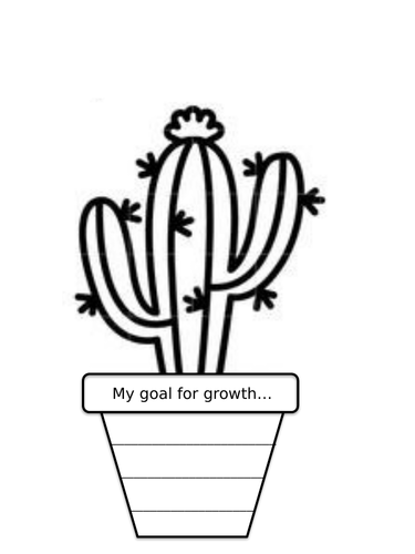 Goal for Growth plant template | Teaching Resources