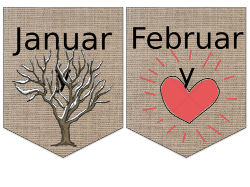 Natural months of the year display | Teaching Resources