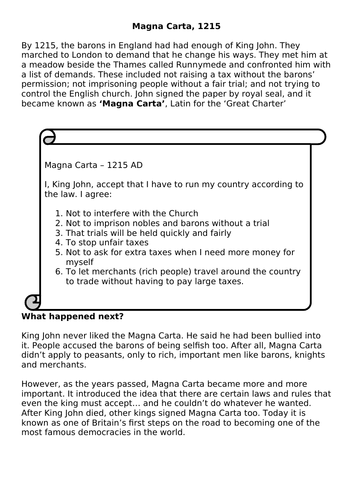 Magna Carta John | Teaching Resources