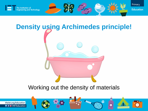 Density using Archimedes' principle | Teaching Resources