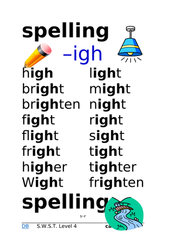 SWST Single Word Spelling Test: Levels 1-6 power-points, lists and ...