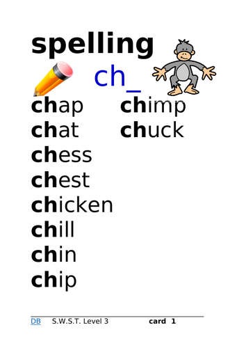 SWST Single Word Spelling Test: Levels 1-6 power-points, lists and ...