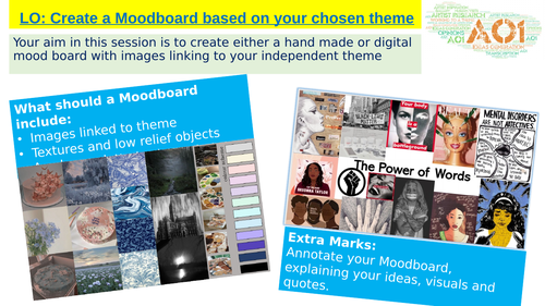 Moodboard lesson for GCSE Art | Teaching Resources