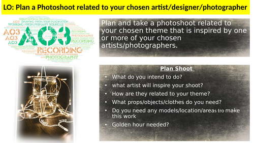Photoshoot for GCSE Art project | Teaching Resources