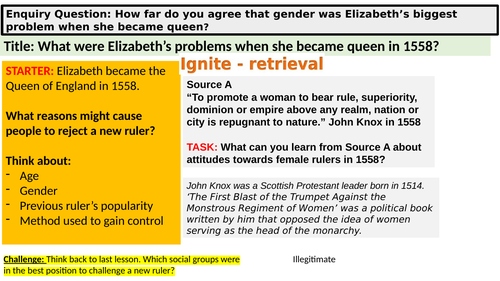 GCSE History Elizabeth Edexcel - Elizabeth's Early Problems | Teaching ... GCSE History Elizabeth Edexcel - Elizabeth's Early Problems | Teaching ...