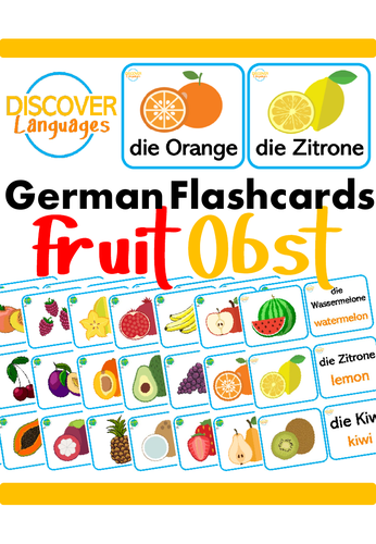 German Fruit Flash Cards - Obst | Teaching Resources