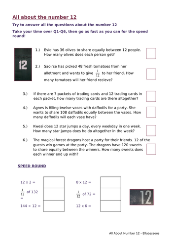 All About Number 12 - KS2 Number, Fractions | Teaching Resources