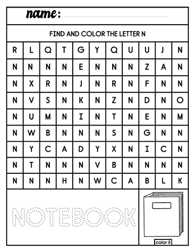 Back to School Color by Letter n Uppercase Alphabet Maze Puzzle, School ...