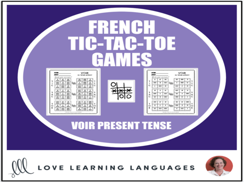 Voir - Present Tense French Tic Tac Toe Games - No Prep Printable ...