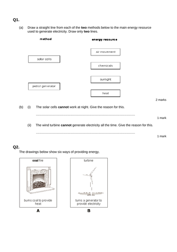 Forms of Energy, Energy Efficiency & Renewable Energy Resources (3 ...