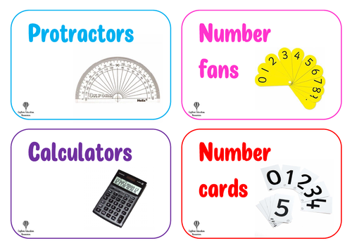 37 PRIMARY MATHS Resource Labels | Teaching Resources