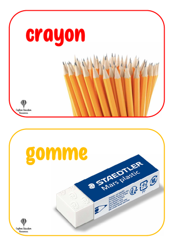 123 FRENCH Classroom Labels with Photographs | Teaching Resources