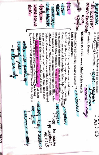 Annotated Macbeth Act 1 Scene 5 | Teaching Resources Annotated Macbeth Act 1 Scene 5 | Teaching Resources